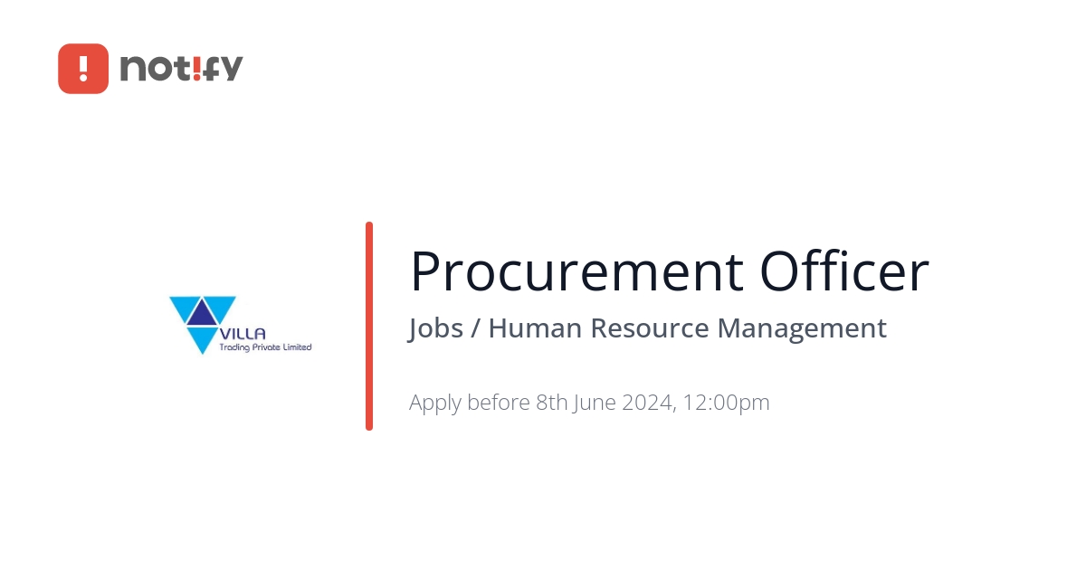 Notify — Procurement Officer