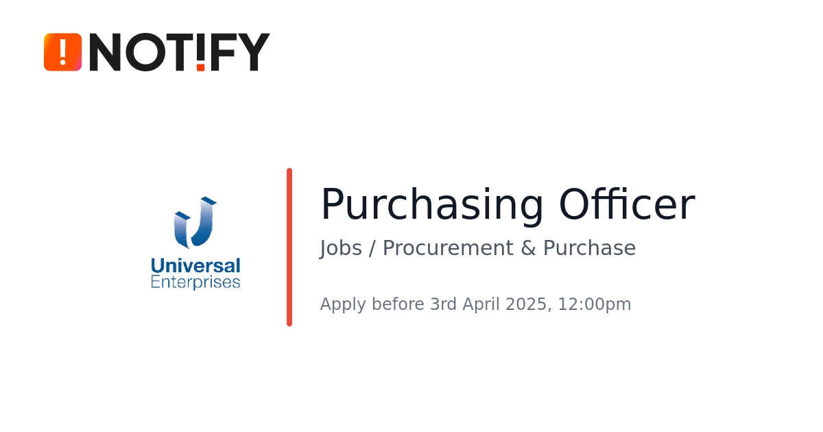Notify — Purchasing Officer
