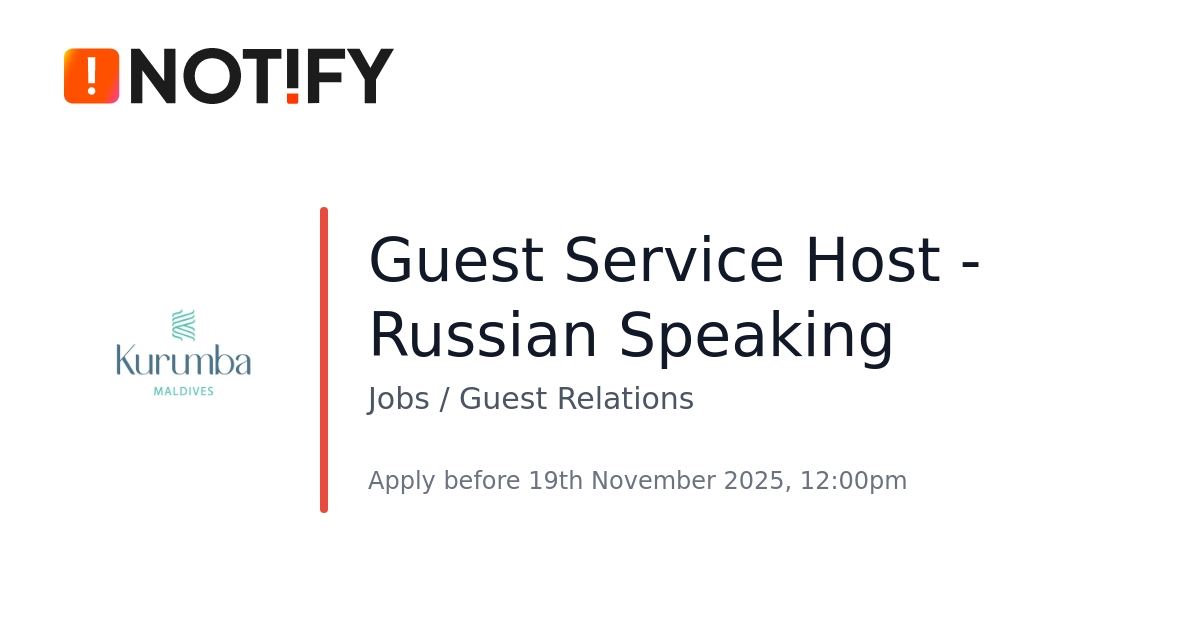 Notify — Guest Service Host - Russian Speaking