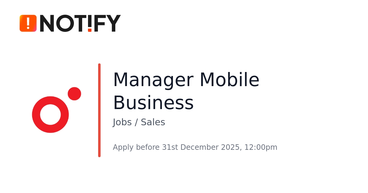 Notify — Manager Mobile Business
