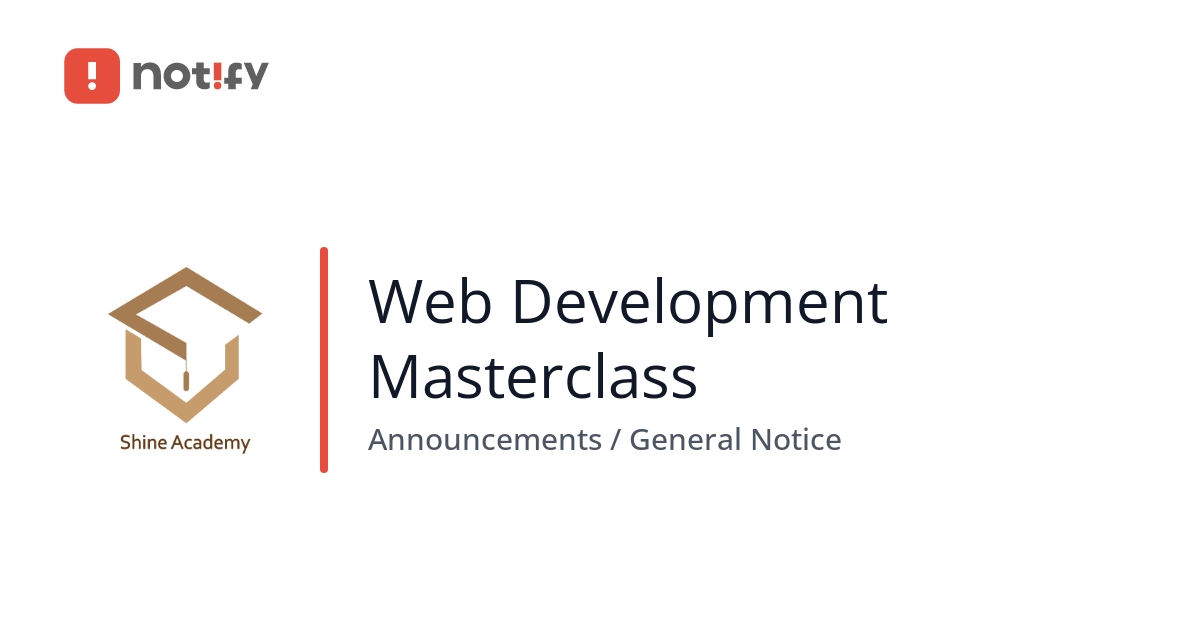 Notify — Web Development Masterclass